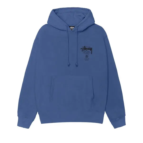 StÜssy World Tour Hoodie - Blue