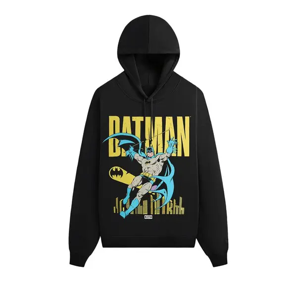 Kith X Batman Classic Vintage Nelson Hoodie - Black
