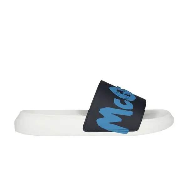 Alexander McQueen Rubber Pool Slide - Blue