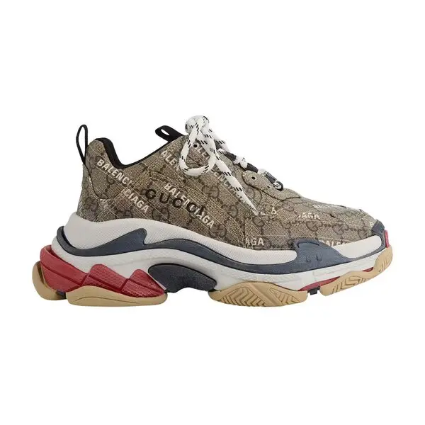 Balenciaga Gucci X Triple S 'the Hacker Project' Sneakers - Brown