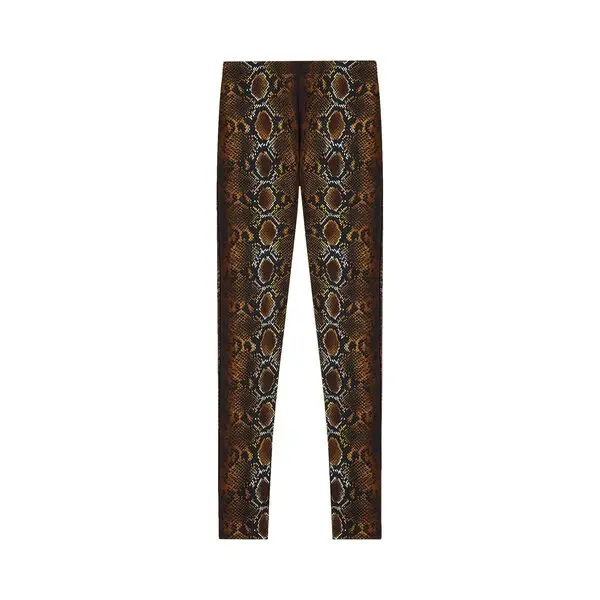 Versace Python Print Leggings 'natural