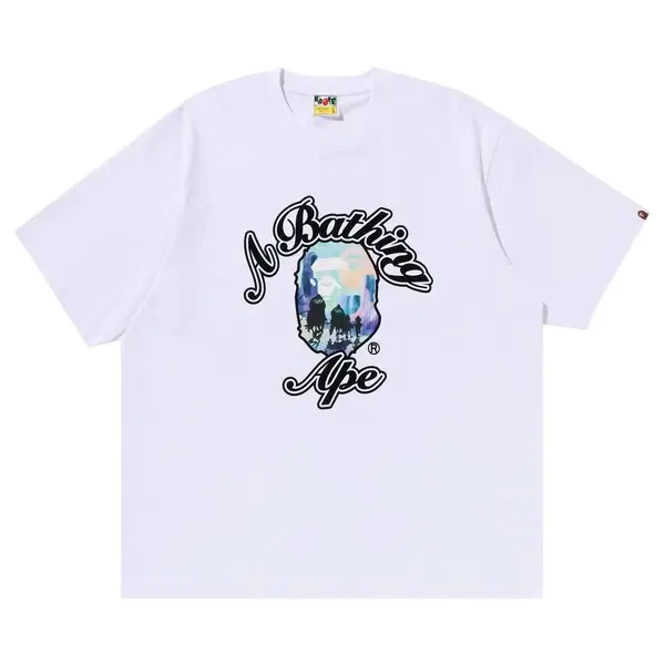 A BATHING APE Forbidden Zone Ape Head Tee - White