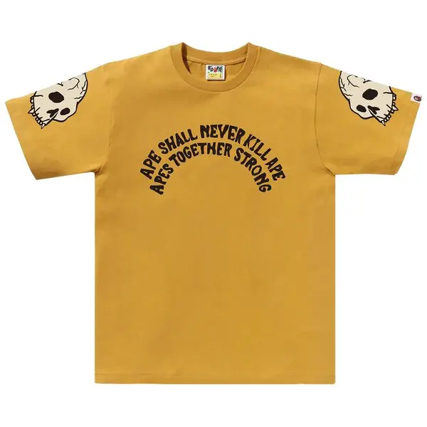 A BATHING APE Souvenir Skull Tee - Yellow