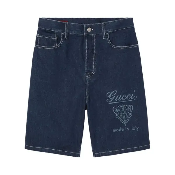 Gucci Lasered Denim Shorts