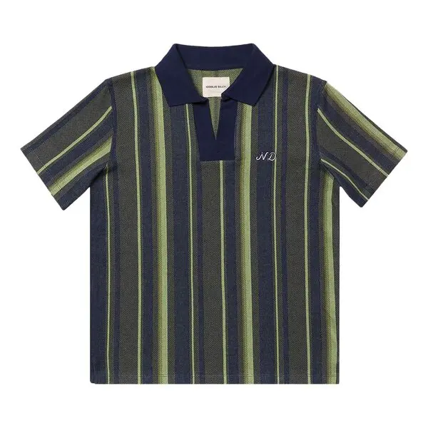 NICHOLAS DALEY Striped Rugby Polo
