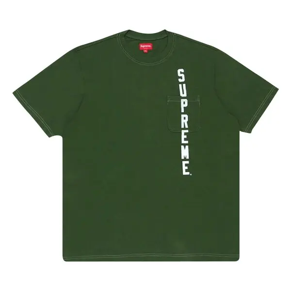 Supreme Contrast Stitch Pocket Tee