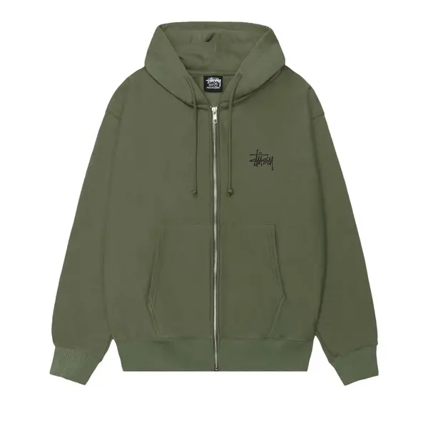StÜssy Basic Zip Hoodie - Green