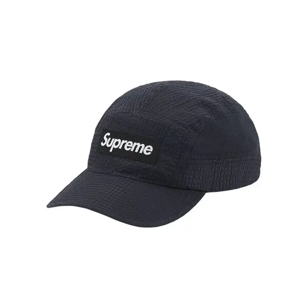Supreme Mesh Seersucker Camp Cap - Black