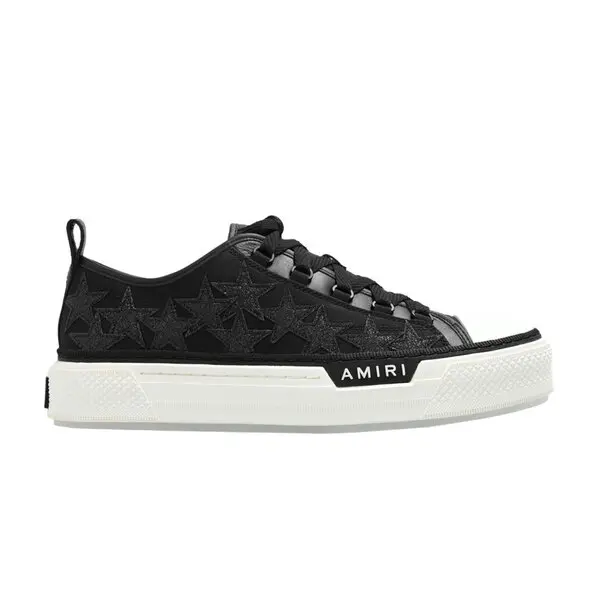 Amiri Stars Court Low Glitter Sneakers - Black