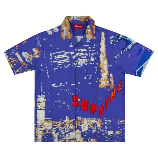 Supreme City Lights Rayon Shirt - Purple