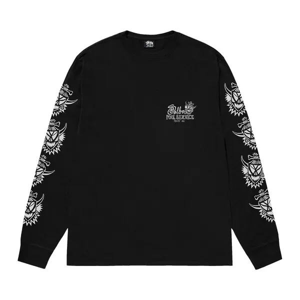 StÜssy Witch Doctor Long-sleeve Tee - Black
