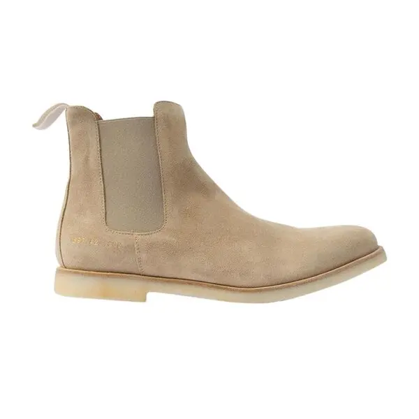 COMMON PROJECTS Suede Chelsea Boots - Tan