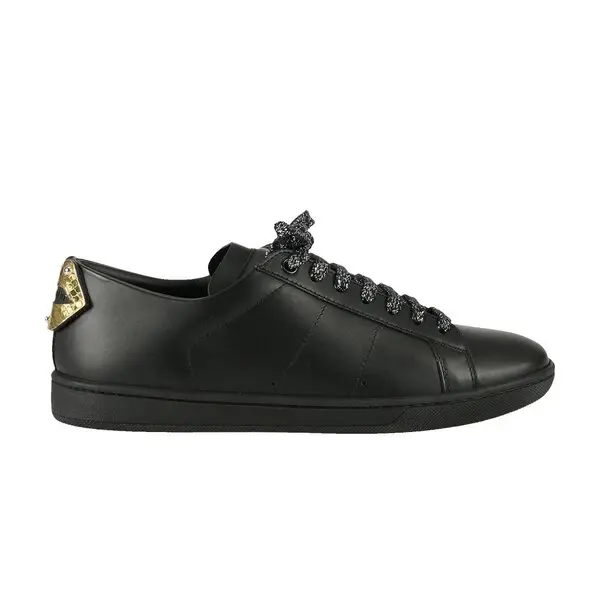 Saint Laurent Court Classic Low Lips Sneakers - Black