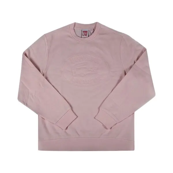 Supreme X Lacoste Pique Crewneck - Pink