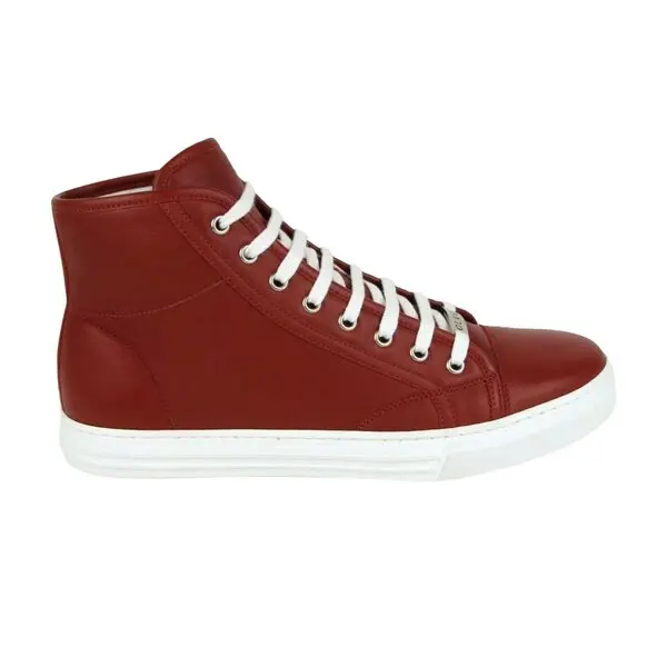 Gucci Leather High-top Sneakers - Red