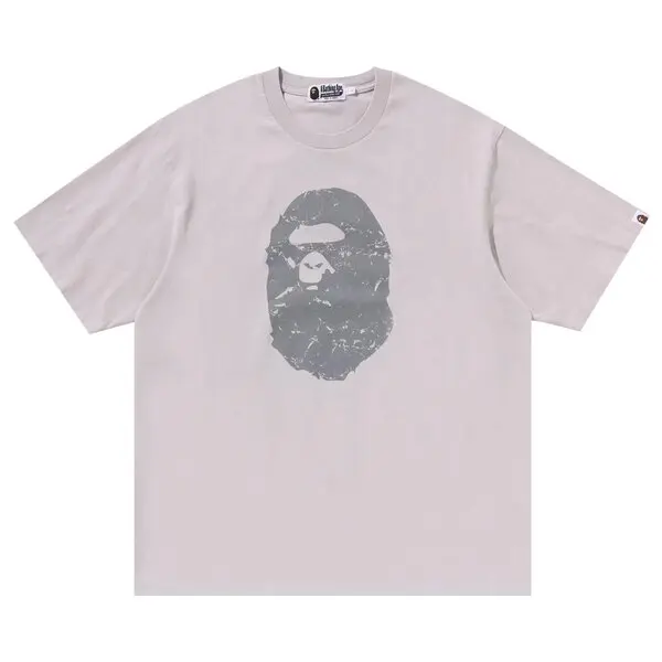 A BATHING APE Ape Head Relaxed Fit Tee - Grey