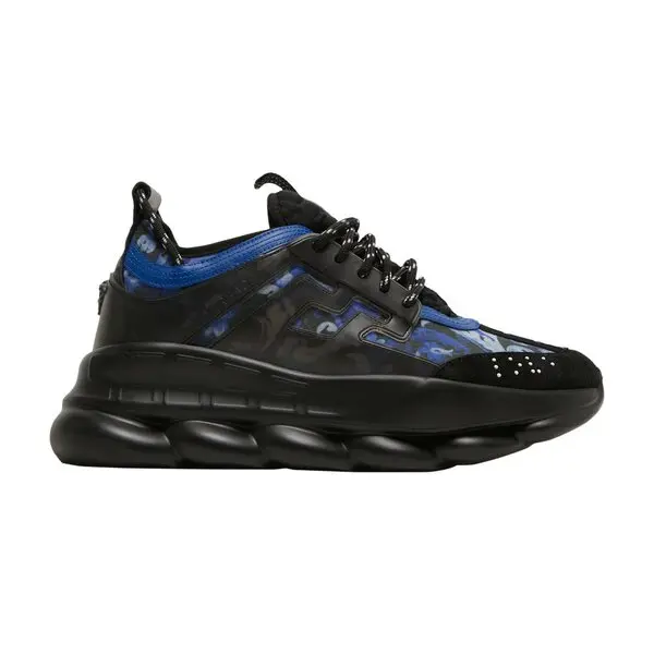 Versace Chain Reaction Barocco Print Sneakers - Black