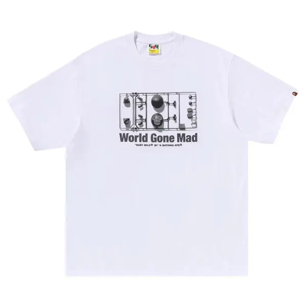 A BATHING APE Baby Milo Figure Relaxed Fit Tee - White
