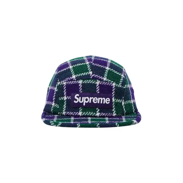 Supreme Harris Tweed Camp Cap - Green