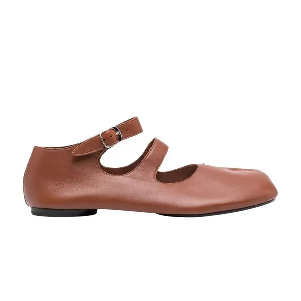 MAISON MARGIELA Tabi Ballerina Double-strap Flats - Brown
