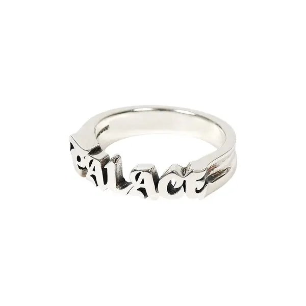 PALACE Tgf Old Font Ring - Silver