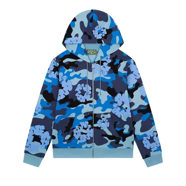 DENIM TEARS Wreath Zip Hoodie - Multicolor