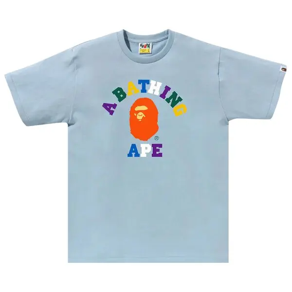 A BATHING APE Colors College Tee - Blue
