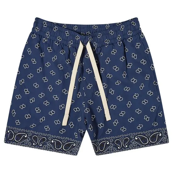 Palm Angels Paisley Print Shorts - Blue