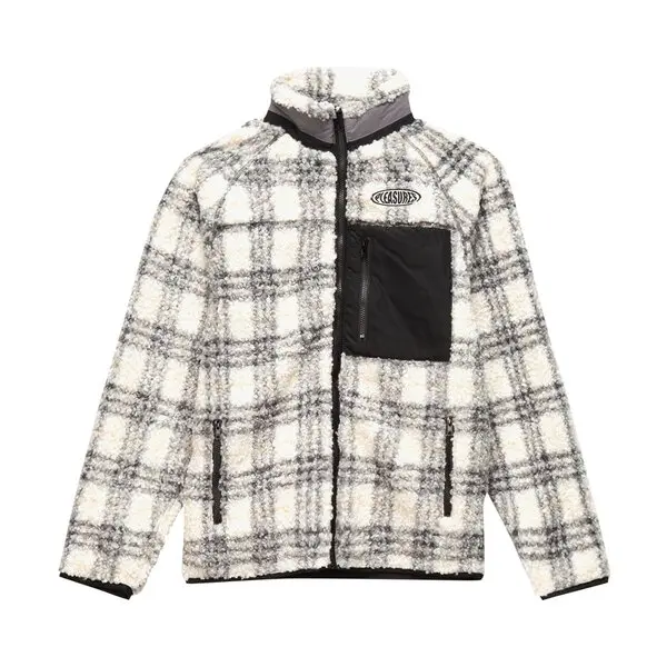 PLEASURES Wraith Poodle Polar Fleece Jacket - Grey