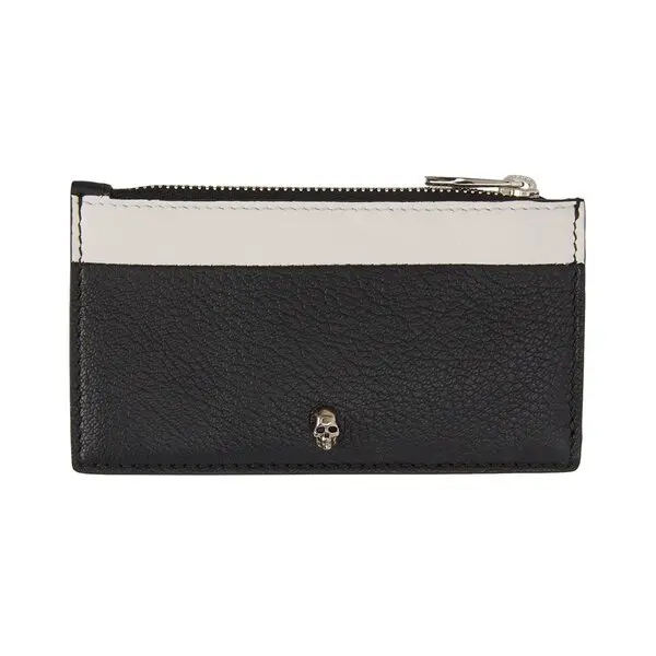 Alexander McQueen Small Zip Card Holder - Black