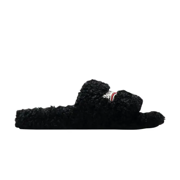 Balenciaga Furry Slides - Blue