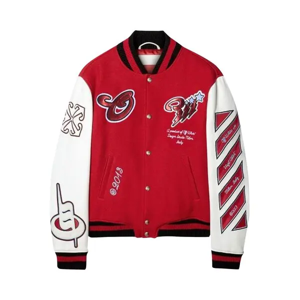 Off-White Scorpio Lea Wool Varsity Jacket