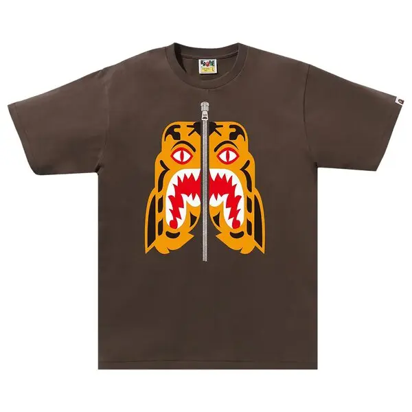 A BATHING APE Tiger Tee - Brown