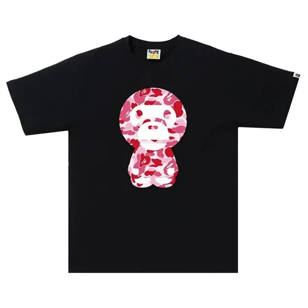 A BATHING APE Abc Camo Big Baby Milo Tee - Black