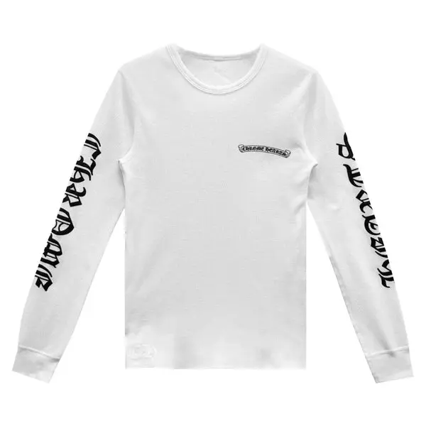 Chrome Hearts Scroll Logo Long-sleeve Thermal T-shirt - White