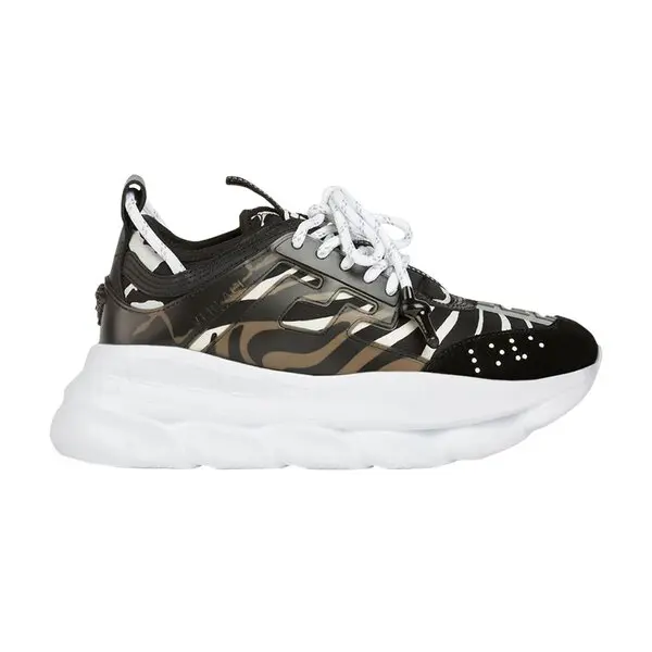 Versace Chain Reaction Zebra Sneakers