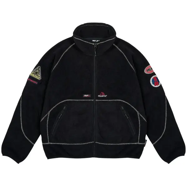 PALACE Polartec Full Zip Funnel - Black | Editorialist