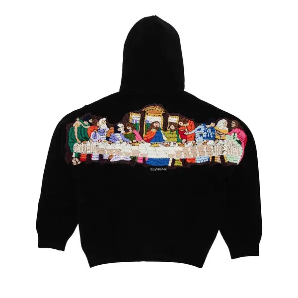 Supreme Embroidered Zip Up Hooded Sweater