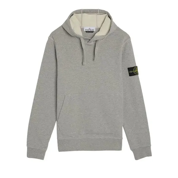 Stone Island Garment Dyed Fleece Hoodie - Grey