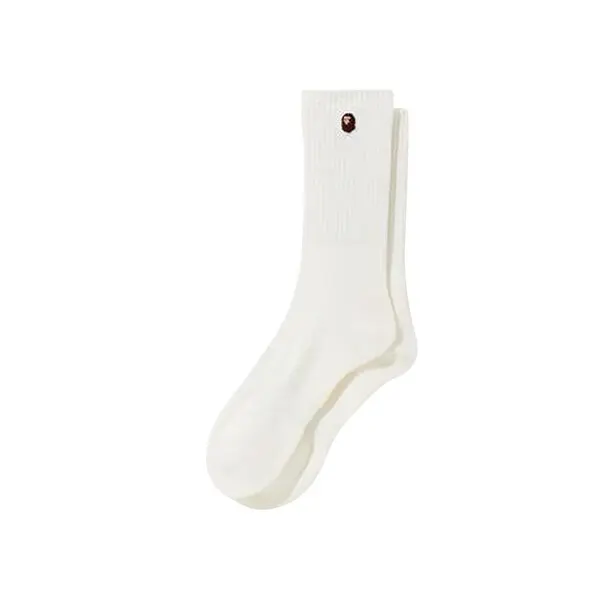 A BATHING APE Ape Head Socks - White