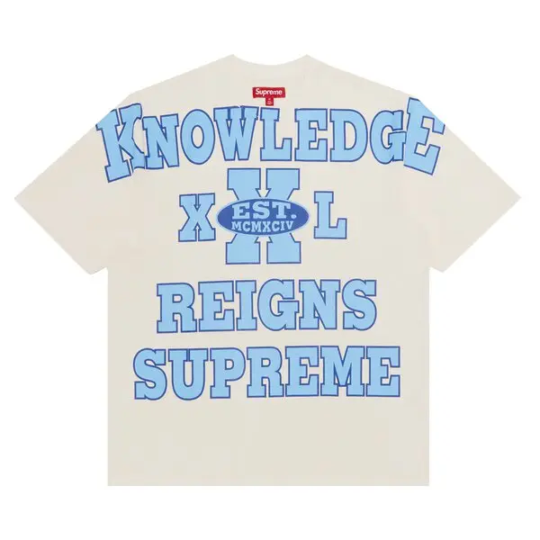 Supreme Overprint Knowledge Top - Cream