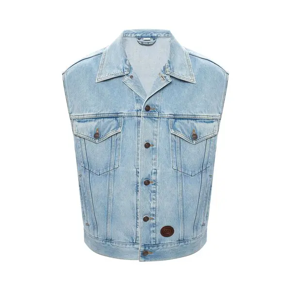 Gucci Distressed Denim Vest