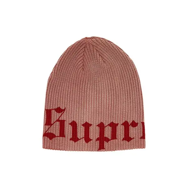 Supreme Old English Printed Beanie - Red