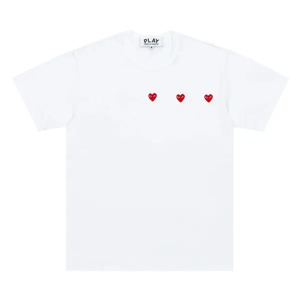 Play Comme Des Garcon Logo Print Tee - White