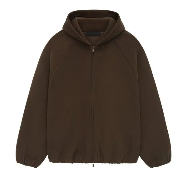 Fear Of God Brushed Hooded Bomber Jacket - Brown