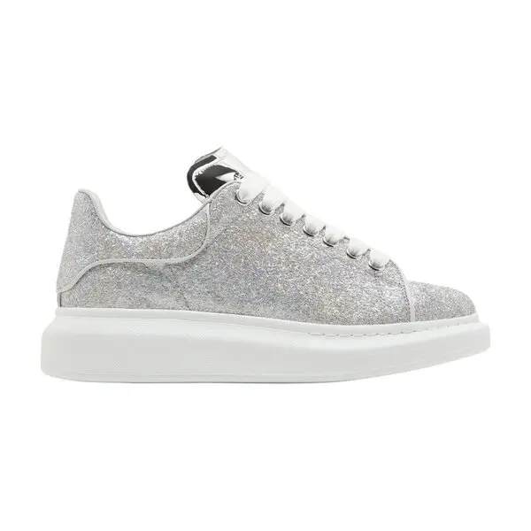 Alexander McQueen Oversized Glitter Sneakers - Silver