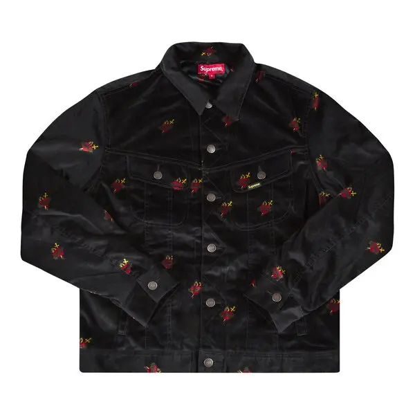 Supreme Velvet Trucker Jacket