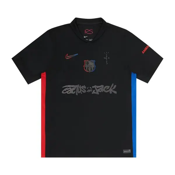 Nike Fc Barcelona X Cactus Jack 2024/25 Match Away Jersey - Black