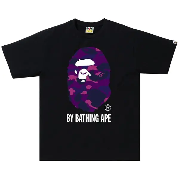 A BATHING APE Color Camo Tee - Black