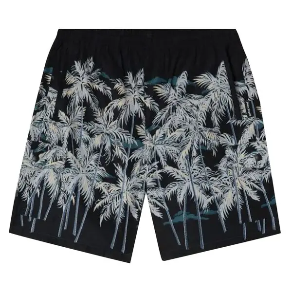 Palm Angels Allover Palms Swim Shorts - Black